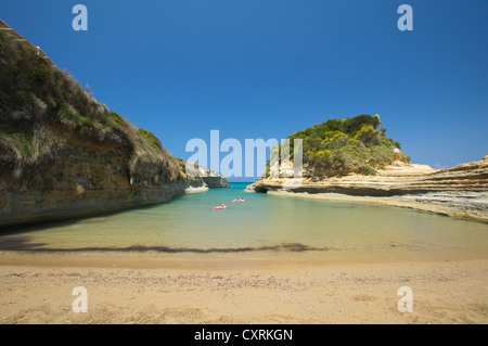 Canal d ' Amour Strand in Sidari, Korfu in Griechenland Stockfotografie ...