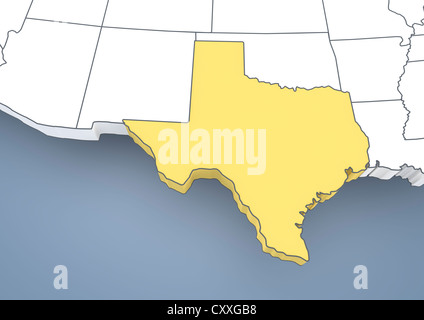 Karte von texas Stockfotografie - Alamy