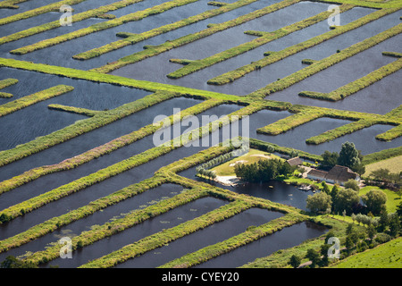 Die Niederlande, Spanga, Landschaft, Wasser und kleinen Landstreifen ...
