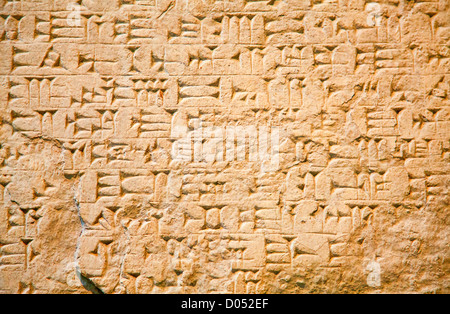 Antike assyrische Keilschrift sumerischen schreiben Stockfoto, Bild ...