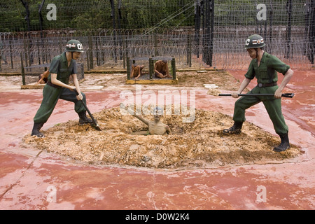 Ausstellung, Figuren, Gefängniszelle, Vietnamkrieg, gefangen ...