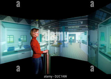 Dortmund, Deutschland, virtuelle Fabrik der Zukunft bei der DASA Museum ...