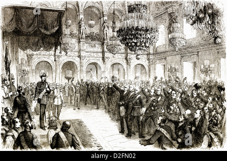 Die Eröffnung des Deutschen Reichstages im Weißen Saal des Berliner ...