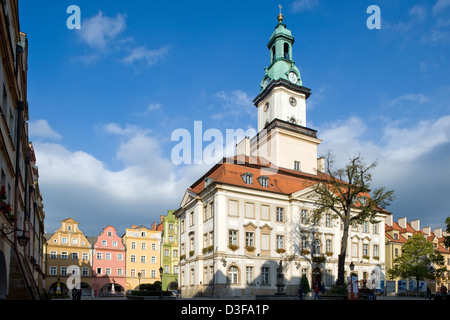 Jelenia Gora alte Markt Hirschberg Jelení Hora Stockfotografie - Alamy