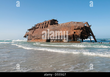 Santa Maria Schiffswrack am Strand, Boa Vista, Kap Verde ...