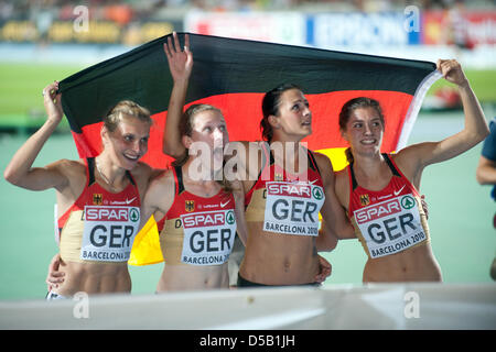 Deutsche Staffelläufer Fabienne Kohlmann, Esther Cremer, Janin ...
