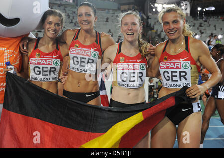 Deutsche Staffelläufer Fabienne Kohlmann, Esther Cremer, Janin ...