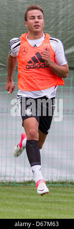 Deutschlands Mario Goetze während einer Trainingseinheit der deutschen ...