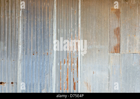 Hintergrund Textur der Mauer der alten Zink blech, Blech mit rostigen ...