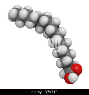 Stearinsäure gesättigte Fettsäuren Molekül. Auch als octadecanoic Acid ...