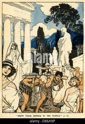 (Cleobis) Kleobis und Biton zwei Mitmenschen in Legende im Zusammenhang ...