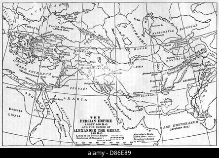 Karte des persischen Reiches Stockfotografie - Alamy