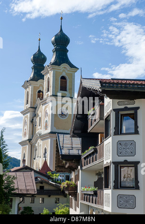 Österreich, Tirol, Brixental, Hopfgarten, Kirche, Ziel, Ort, Ort von ...