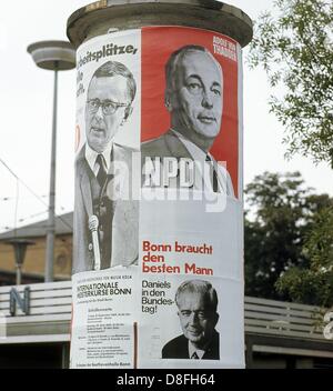 Im Wahlkampf für die Bundestagswahlen 1969, hier bei den Auftritten der ...