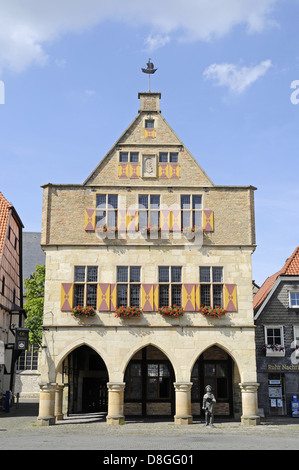 Werne Innenstadt mit historischem Rathaus, Markt und St. Christophorus ...