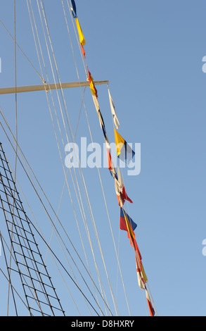 Mast der Wikinger Segel-Schiff, Hafen Lilla Bommen, Göteborg, Schweden ...
