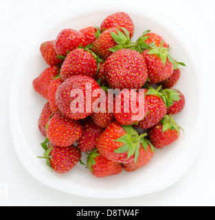 Blick von oben auf Erdbeeren Stockfotografie - Alamy