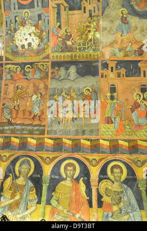 18. Jahrhundert Fresken im Inneren die byzantinische Kirche der Panagia, Lindos, Rhodos (Rodos ...