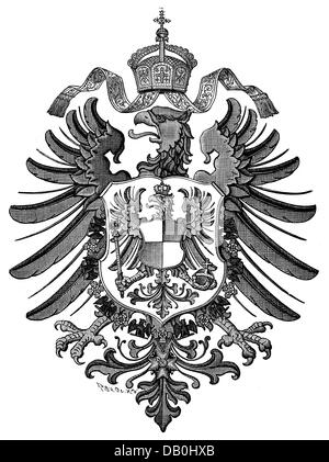Mantel von Waffen, deutscher Reichsadler, kaiserlichen Symbole des ...