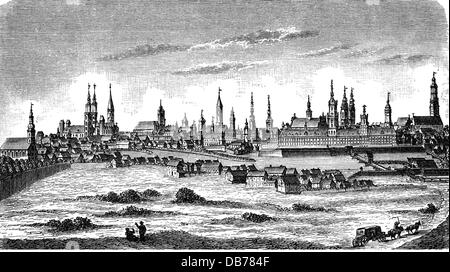 Geographie/Reisen, Polen, Wroclaw (Breslau), Aussicht, Kupferstich ...