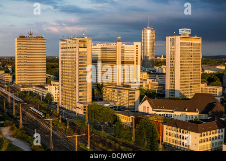Areal Schuss der Stadt Essen, Deutschland, Innenstadt, Geschäftsviertel ...