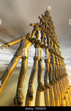 Geschäft Pyramide-Konzept und Hierarchie Struktur Symbol als ein Multi ...