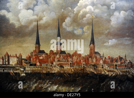 Geschichte. Neuzeit. Lettland. Riga. Port. 18. Jahrhundert. Farbige ...