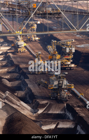 Braunkohle-Tagebau in der Nähe von Wackersdorf, Deutschland, Bayern ...