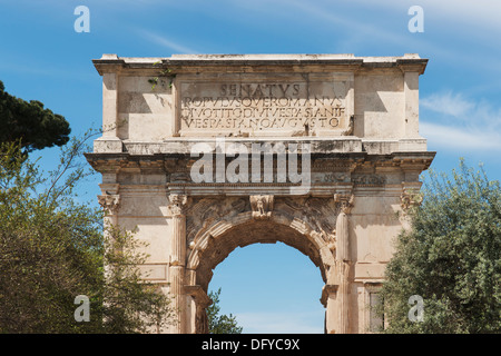 Titusbogen, Forum Romanum, Rom, Italien Stockfotografie - Alamy