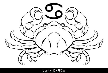 Krebs Krebs Horoskop Astrologie Sternzeichen Symbol Zeichen Stockfoto, Bild: 144086281 - Alamy