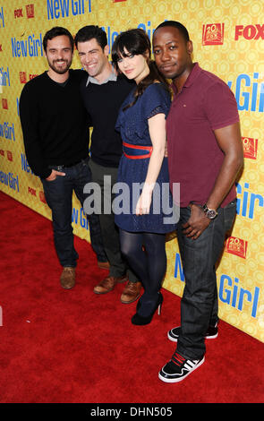 Jake M. Johnson, Max Greenfield, Zooey Deschanel, Liz Meriwether und ...