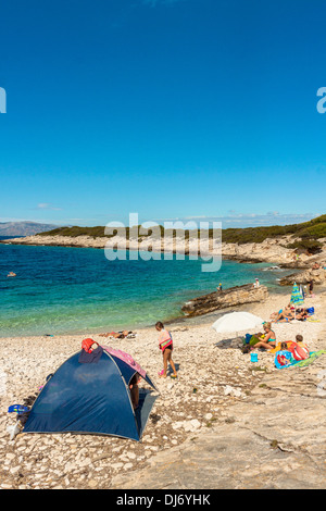 Veli Bili Bok Strand Insel Proizd, Kroatien Stockfotografie - Alamy
