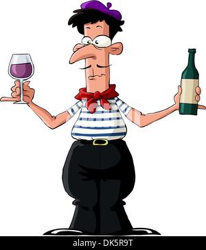 Franzose Charakter cartoon Stock-Vektorgrafik - Alamy
