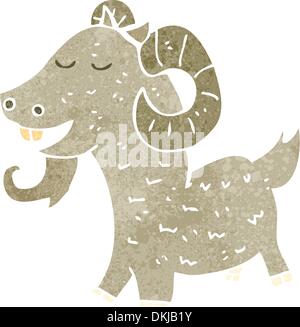 Cartoon lustig Bock, lackiert Charakter, auf weißem Hintergrund, Vektor ...