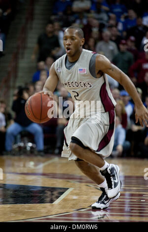 South Carolina guard Devan Downey (2) pulls away a rebound from ...