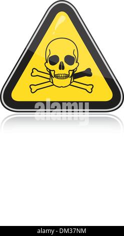 Gefahr Poison Zeichen rot. Achtung giftige Gefahr. Warnung Zeichen ...