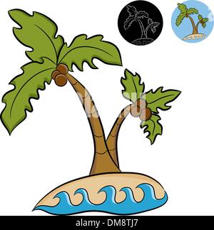 einsame Insel Cartoon illustration Stockfoto, Bild: 103067167 - Alamy