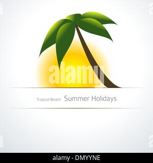 Palm Tree Strand Symbol Piktogramm Stock-Vektorgrafik - Alamy