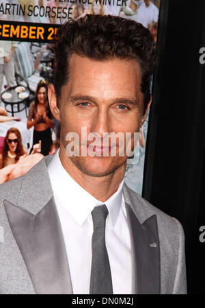Actor Matthew McConaughey attends the premiere of "The Wolf of Wall Street" at the Ziegfeld ...