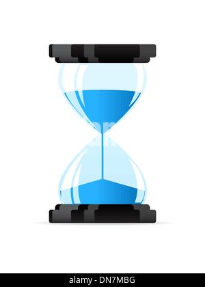 sanduhr-Symbol auf weißem Hintergrund, Silhouette Stil, Vektor ...