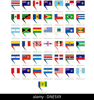 Abstrakte Symbole Zeichen Darstellung Flaggen verschiedener Länder. Die ...