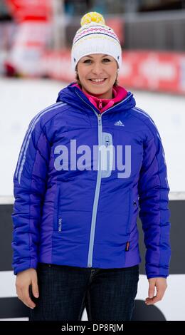 Ruhpolding, Deutschland. 9. Januar 2014. Ehemaligen Biathleten ...