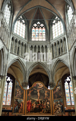 Altarbild, Triptychon, Leidenschaft mit Dorn Krönung, Kreuzung, Tod am Kreuz, Abfahrt, Trauer ...