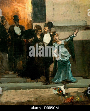 Im Morgengrauen. Künstler: Hermans, Charles (1839-1924 Stockfotografie - Alamy