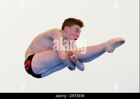 Southend, England. 1. Februar 2014. Freddie Woodward von Stadt von ...