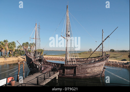 Es ist ein Nachbau der Pinta-Schiff, das Christopher Columbus 1492 von ...