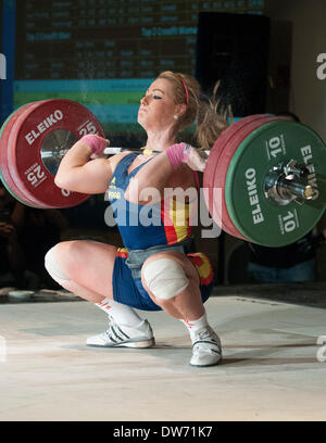 Columbus, Ohio.1 März 2014 - Lydia Valentin grüßt ihre Fans bei der ...