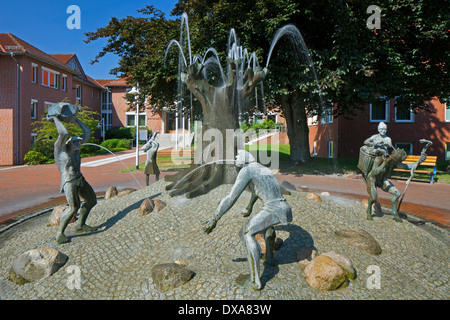 Brunnen der Stadtbrunnen von Frijo Müller-Belecke in Schneverdingen ...