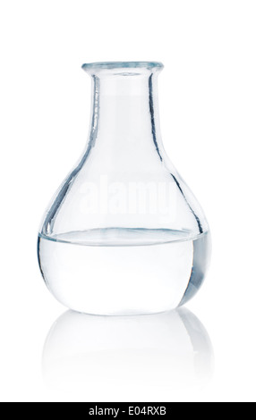 Alte Flasche halb voll klare Flüssigkeit Stockfotografie - Alamy