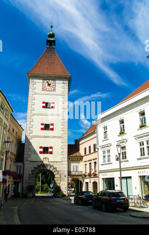 Die alte und schöne Stadt Wels in Oberösterreich, Österreich., sterben ...